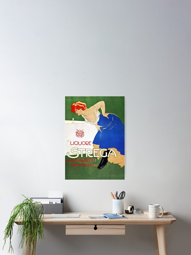 "Vintage Italian poster - Dudovich - Liquore Strega" Poster for Sale by ...