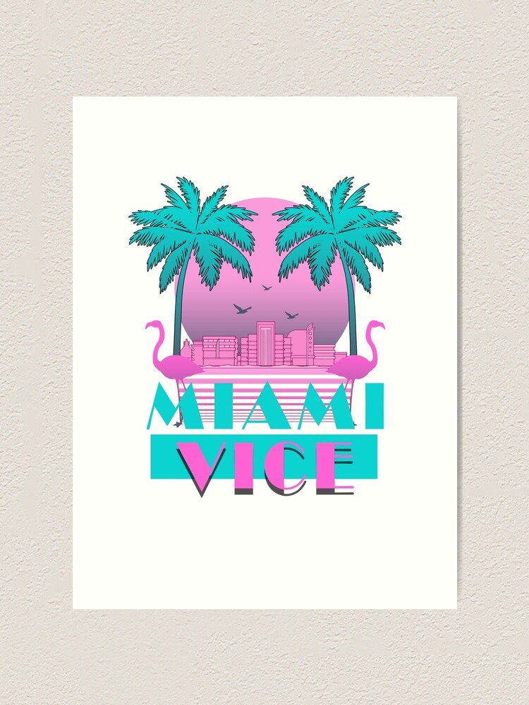 "Miami Vice - Retro 80s Design" Art Print for Sale by KelsoBob | Redbubble