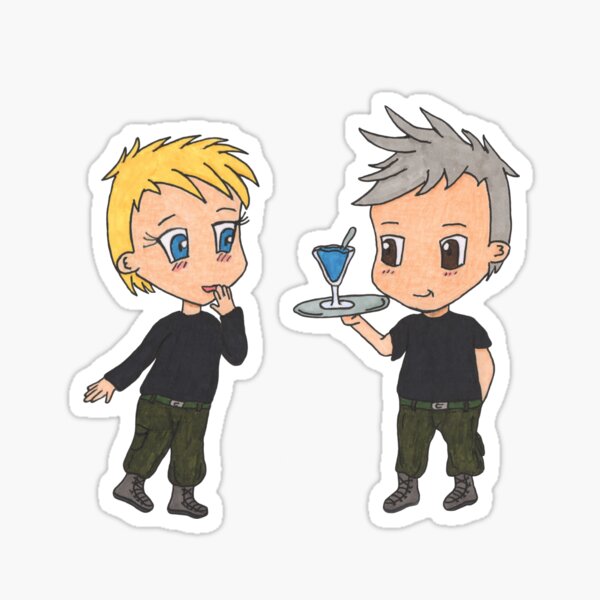 "Sam/Jack - Blue Jello" Sticker by XFchemist-Art | Redbubble