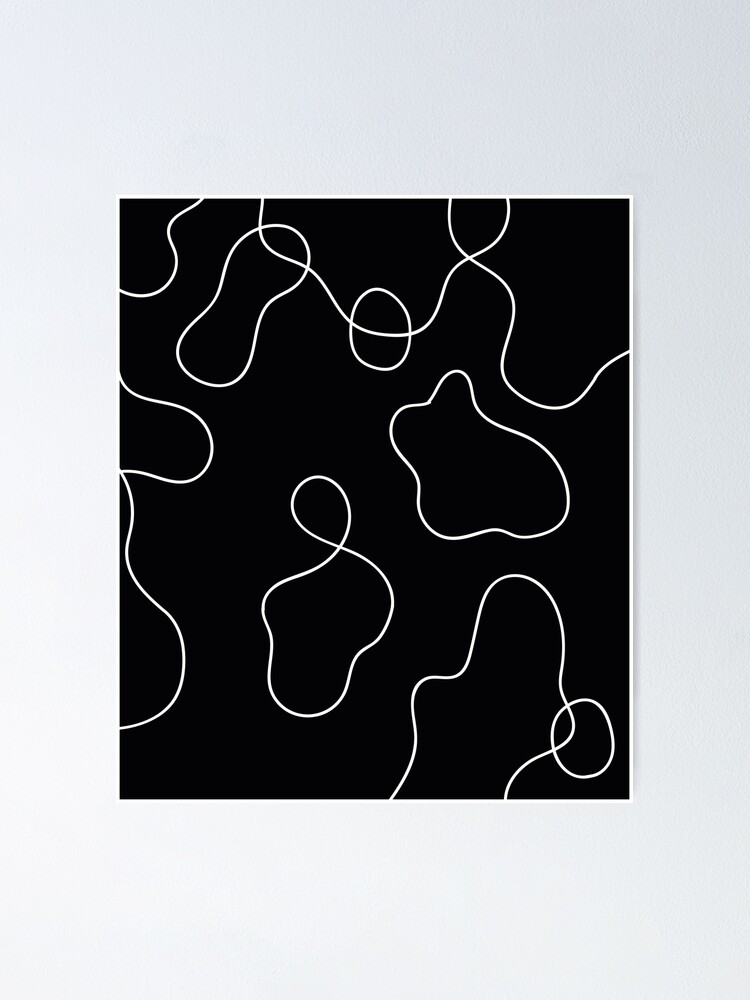 "Black/white line squiggle " Poster for Sale by daruchan | Redbubble