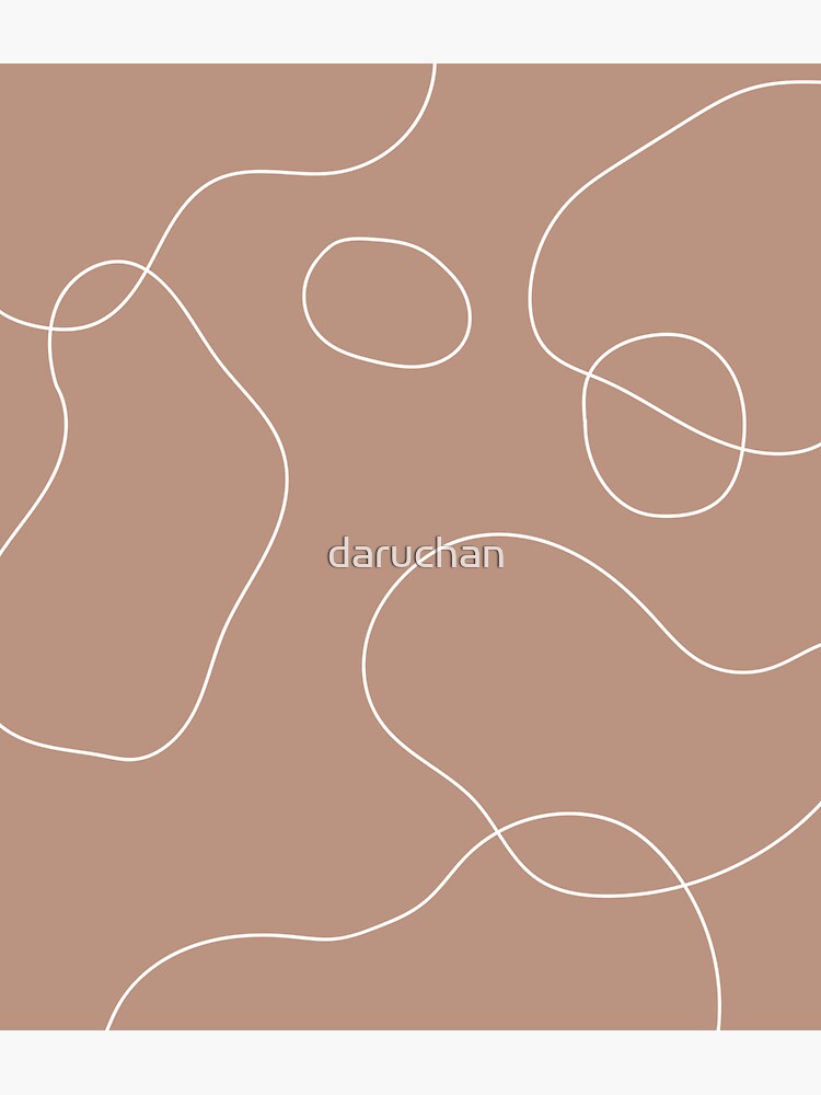 "Brown/White squiggle" Sticker by daruchan | Redbubble