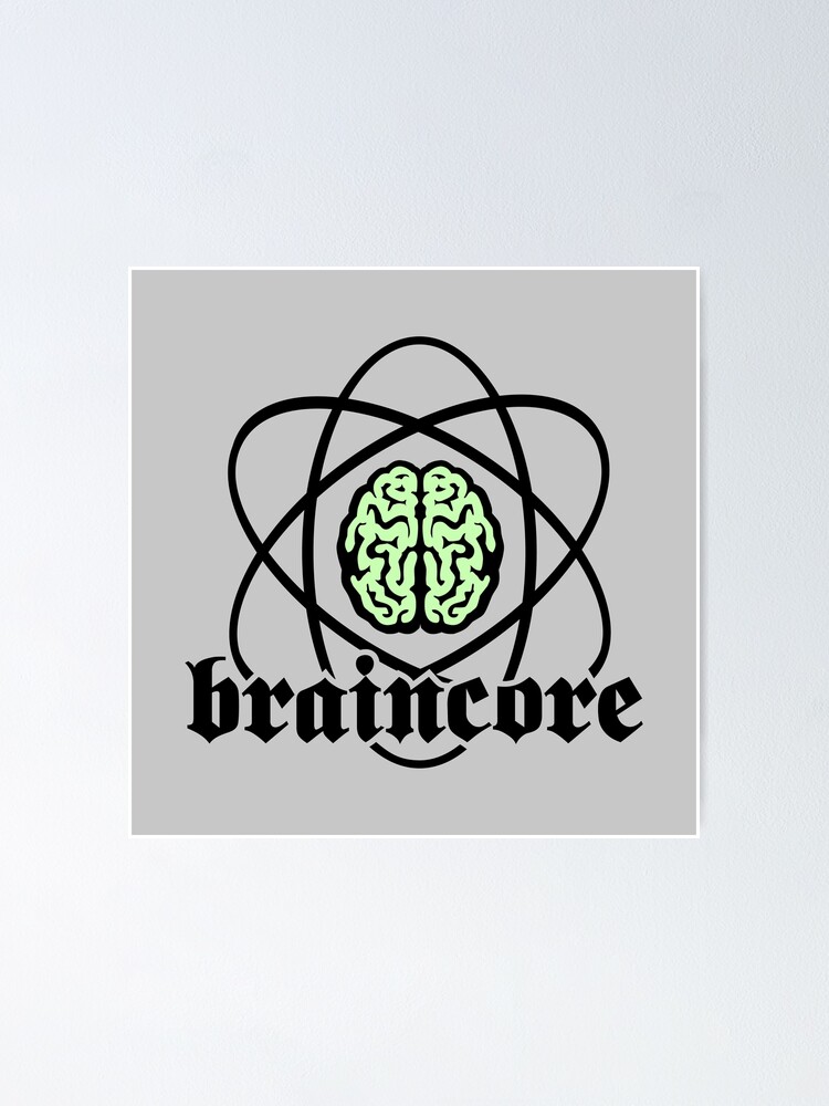 "Braincore - Atomic Nucleus Brain" Poster by hard-wear | Redbubble