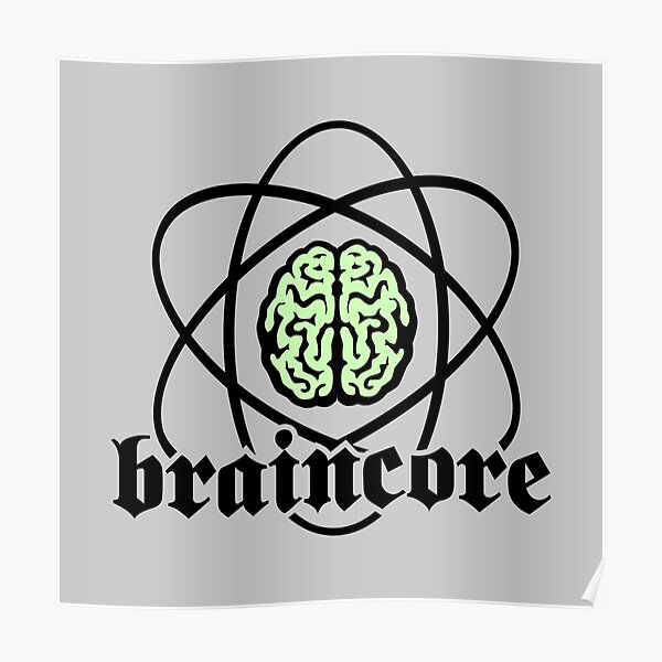 "Braincore - Atomic Nucleus Brain" Poster by hard-wear | Redbubble