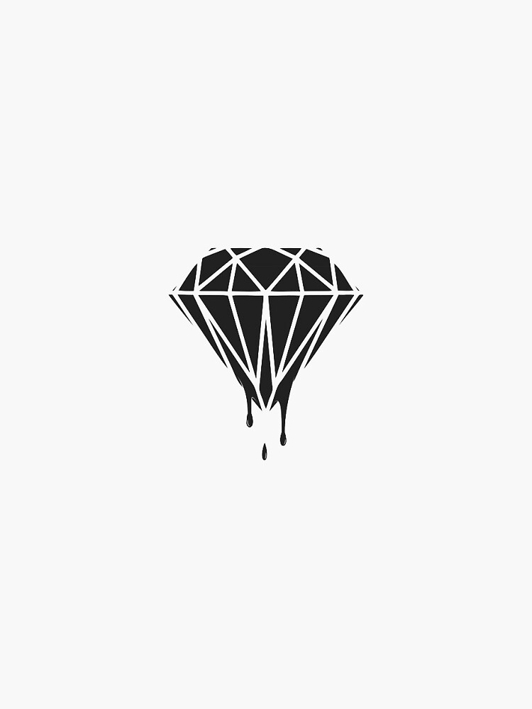 "Black Dripping Diamond" Sticker for Sale by michaela8 | Redbubble