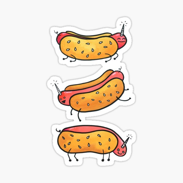 "'Corn Dogs" Sticker for Sale by littleclyde | Redbubble
