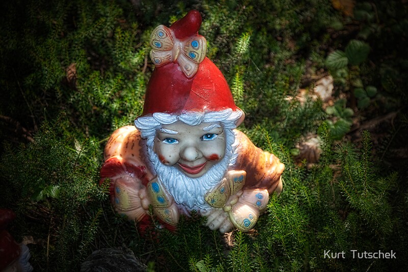 "One of these creepy looking garden gnomes" by Kurt Tutschek | Redbubble