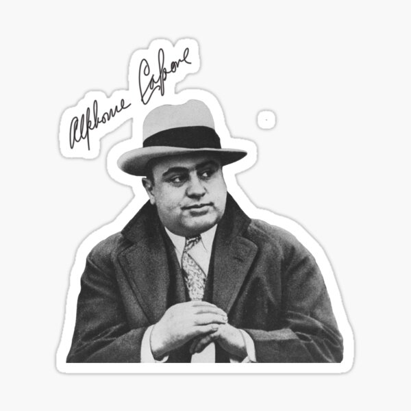 "Al Capone Reproduction Signature Merchandise" Sticker for Sale by ...