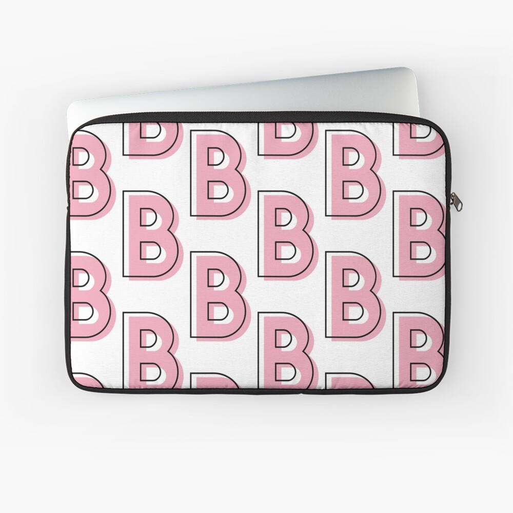 "B Letter Light Pink Modern Art Initial Personalization" Sticker for ...