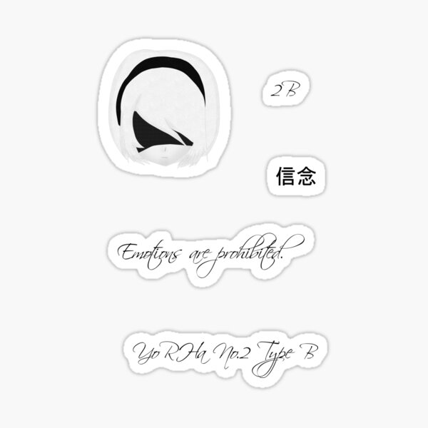 "2B stickers" Sticker for Sale by VirtualKibou | Redbubble