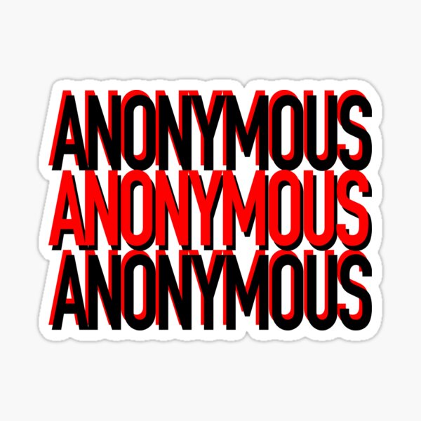 "Anonymous " Sticker for Sale by Jmark28 | Redbubble