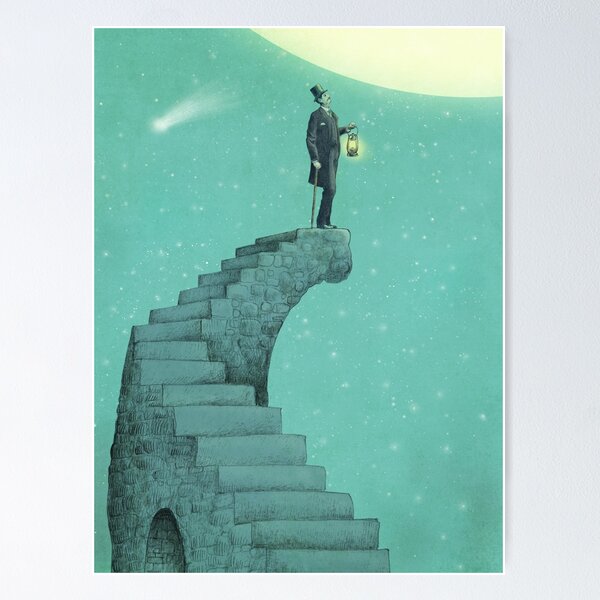 "Moon Steps" Poster for Sale by Eric Fan | Redbubble