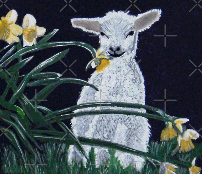 "spring lamb and daffodils" by angipangi7 | Redbubble
