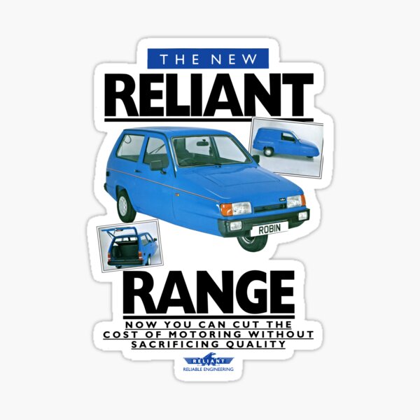 "RELIANT ROBIN" Sticker by ThrowbackMotors | Redbubble