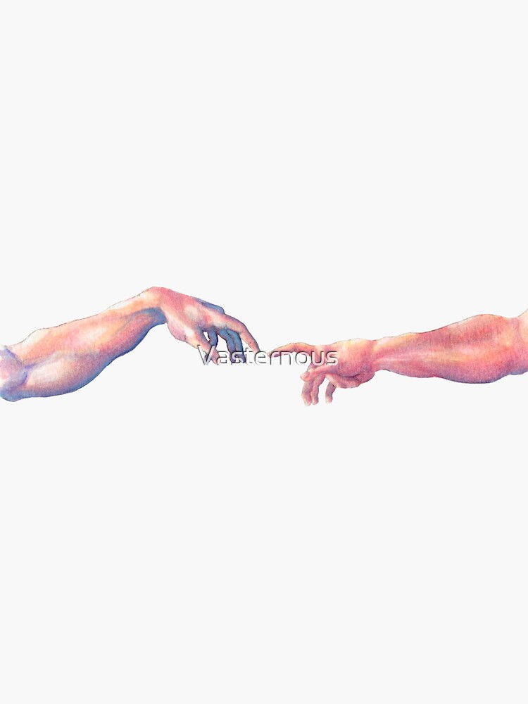 "The Creation of Adam" Sticker by Vasternous | Redbubble