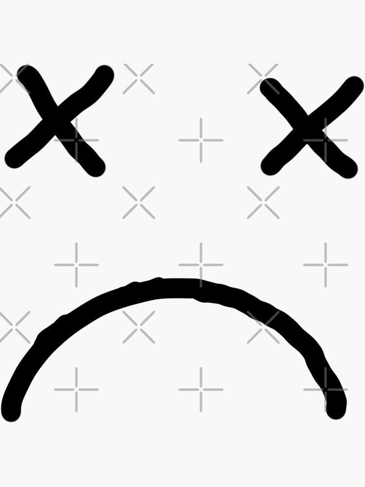 Sad Face Sticker For Sale By Pbandjco Redbubble