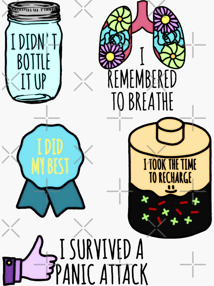 "Daily Achievement Mental Health Sticker Pack" Sticker for Sale by ...