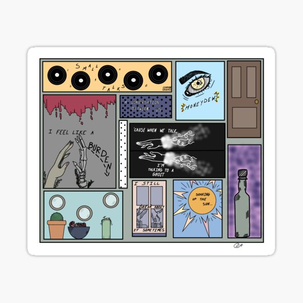 "Small Talks' "A Conversation Between Us" Inspired Comic Strip" Sticker ...