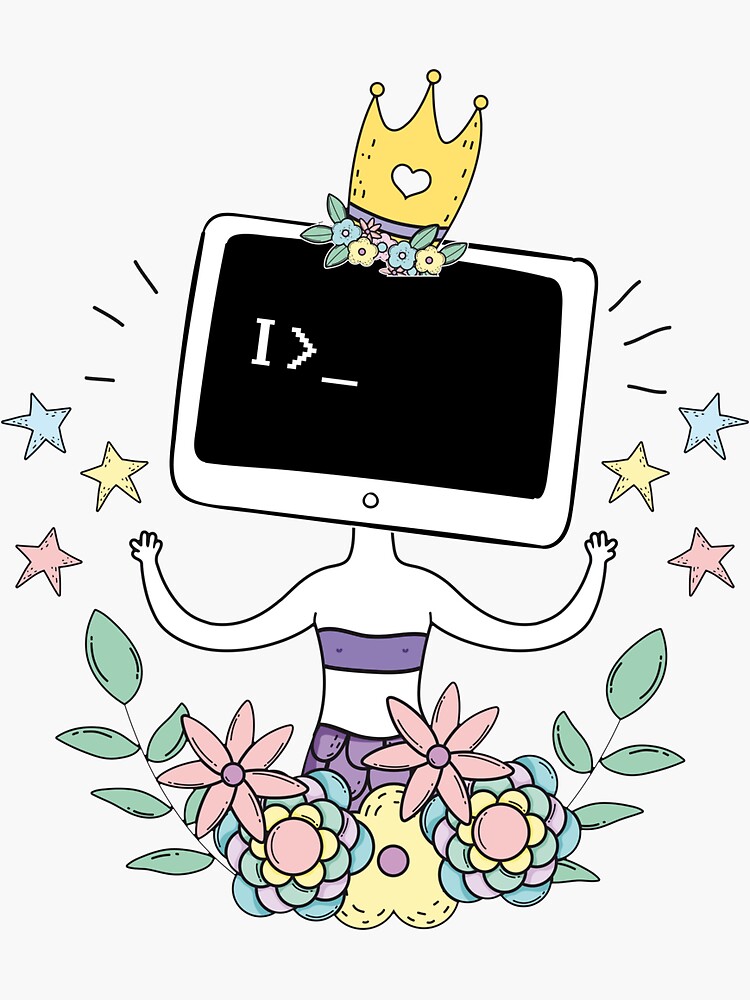 "Magical coder girl" Sticker for Sale by avogel | Redbubble