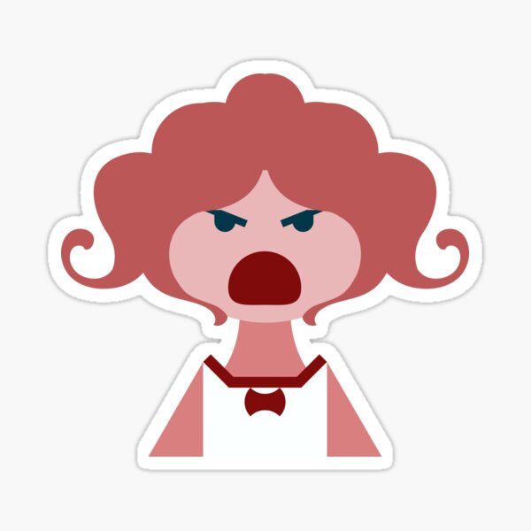 "Emotional Girl - Angry" Sticker by WirenCreative | Redbubble