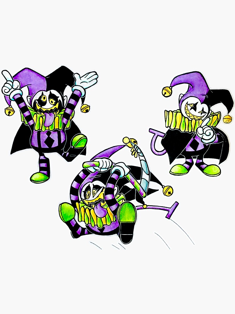 "JEVIL JEVIL JEVIL " Sticker for Sale by jyushimoon | Redbubble