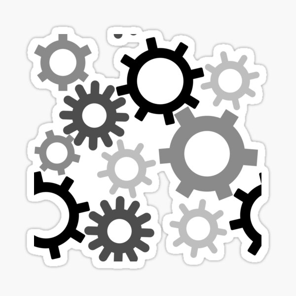 "Gears 2" Sticker by WirenCreative | Redbubble
