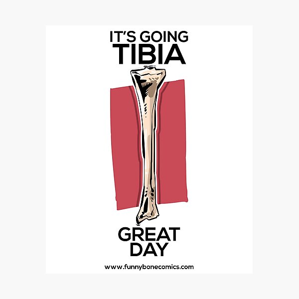 "It's Going Tibia a Great Day Funny Bone Cartoon " Photographic Print ...