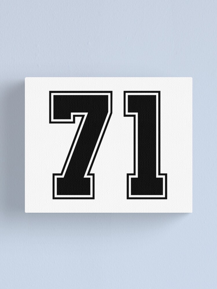 "71 American Football Classic Vintage Sport Jersey Number in black ...