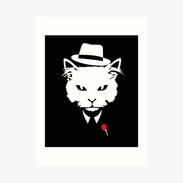 "Mafia mobster cat" Art Print by Dsigns | Redbubble