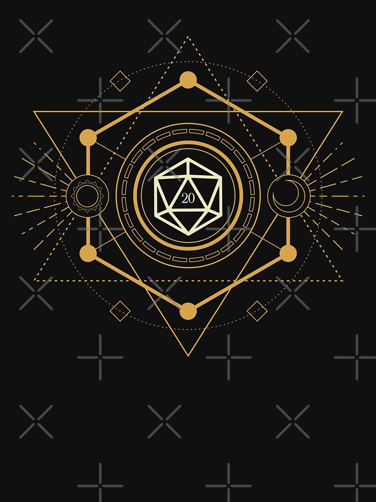 "Esoteric Magic Circle D20 Dice" T-shirt for Sale by pixeptional ...