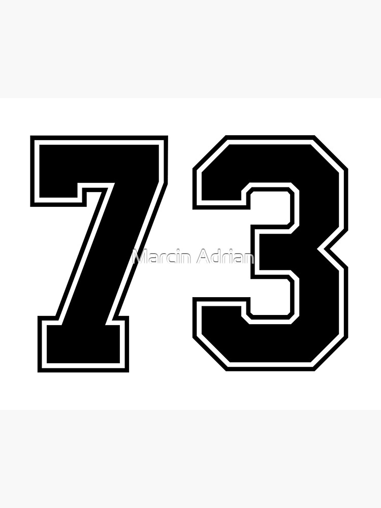 "73 American Football Classic Vintage Sport Jersey Number in black ...