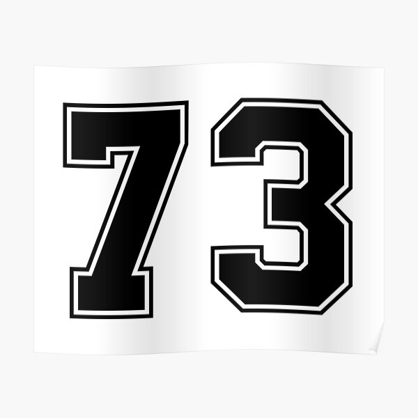 "73 American Football Classic Vintage Sport Jersey Number in black ...