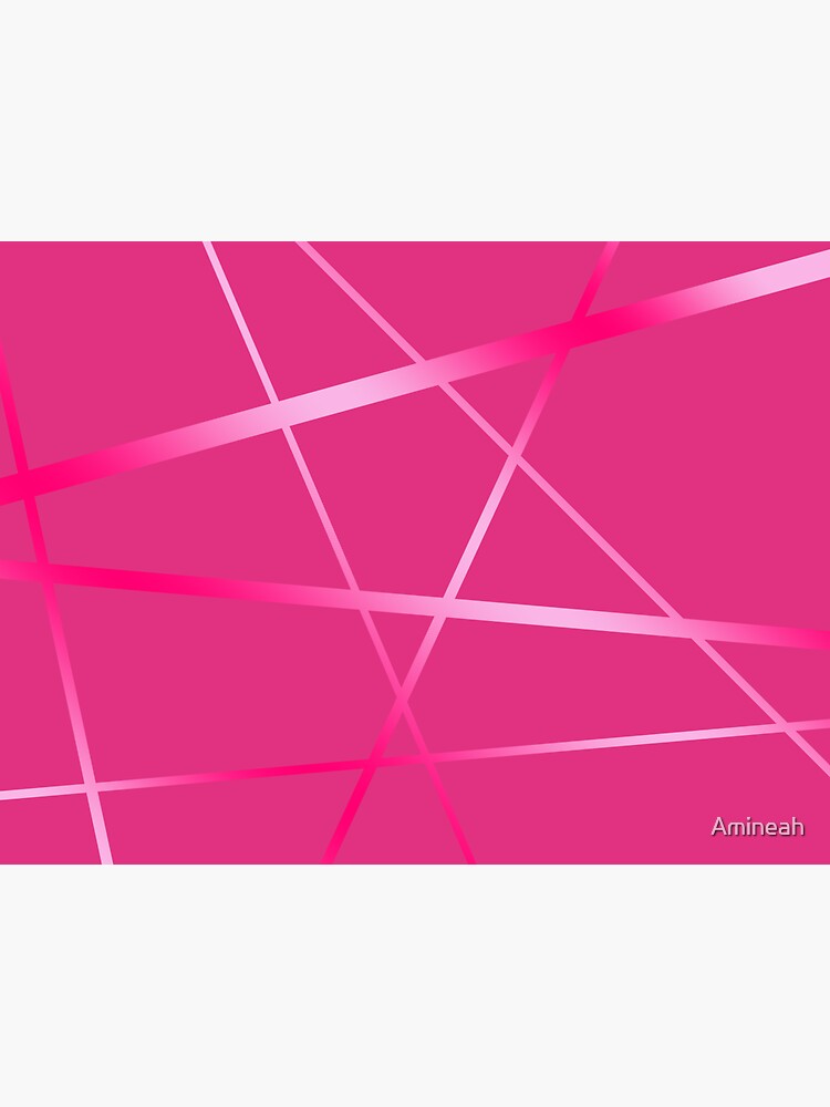 "Light pink geometric lines on pink" Sticker by Amineah | Redbubble
