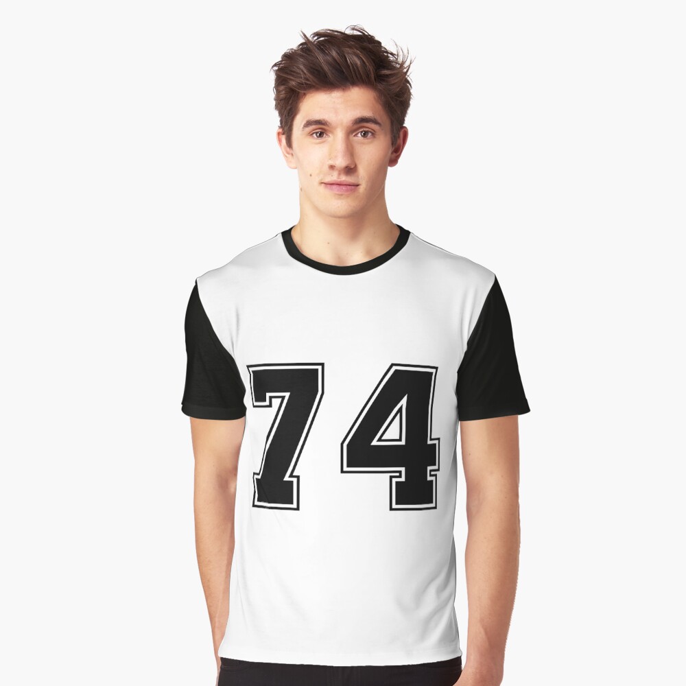 "74 American Football Classic Vintage Sport Jersey Number in black ...