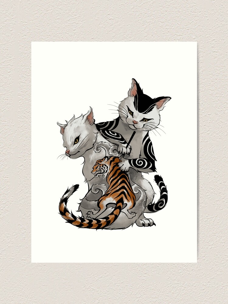 "Cat as Japanese Tattoo Artist Perform Irezumi Traditional Body Ink ...