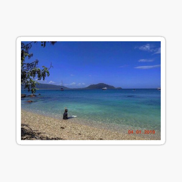 "Island Beach" Sticker for Sale by reegan23 | Redbubble