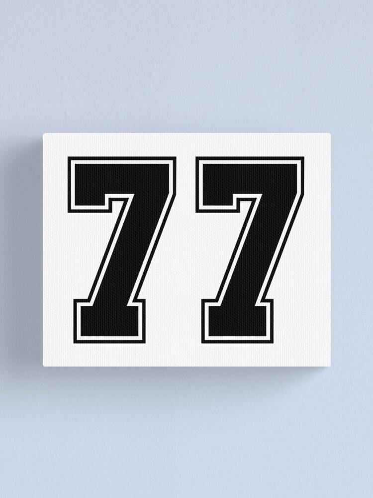 "77 American Football Classic Vintage Sport Jersey Number in black ...