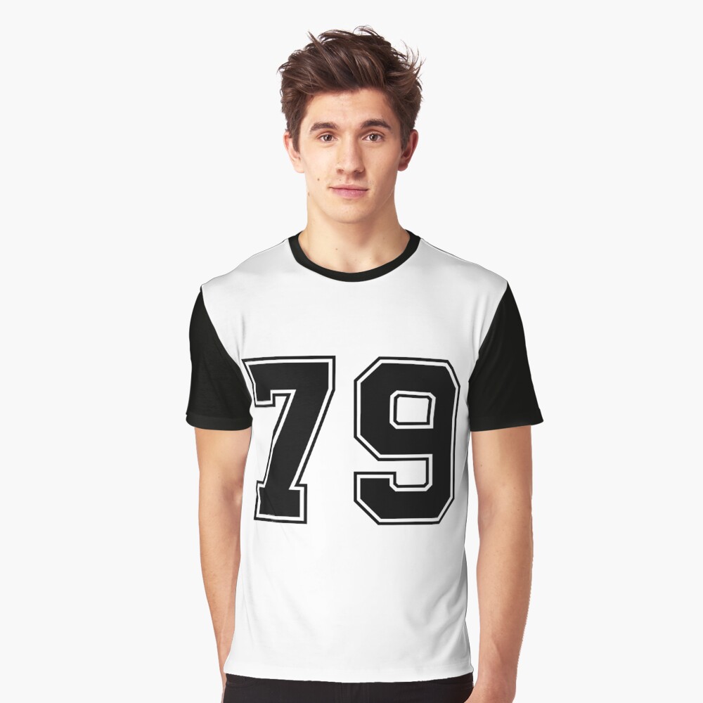 "79 American Football Classic Vintage Sport Jersey Number in black ...
