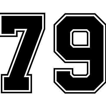 "79 American Football Classic Vintage Sport Jersey Number in black ...
