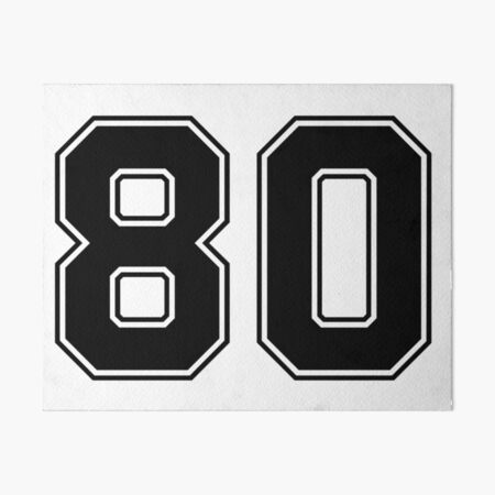 "80 American Football Classic Vintage Sport Jersey Number in black ...