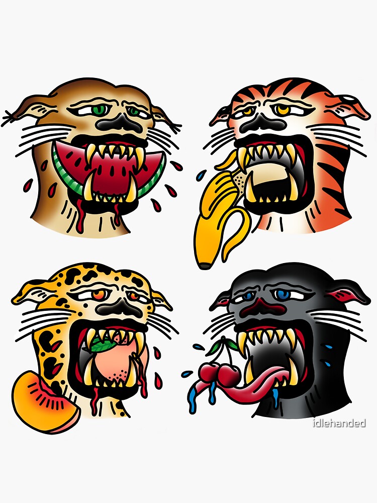 "Sucky Panther Tropicana" Sticker for Sale by idlehanded | Redbubble