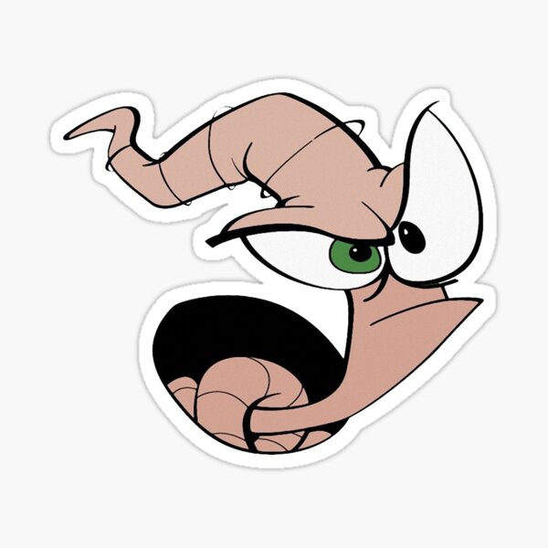 Earthworm Jim Stickers | Redbubble