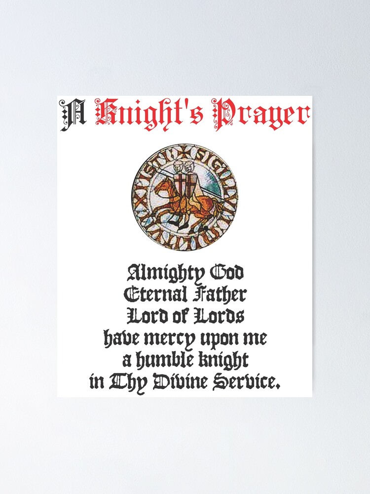 "Templar prayer" Poster by Ovnil | Redbubble