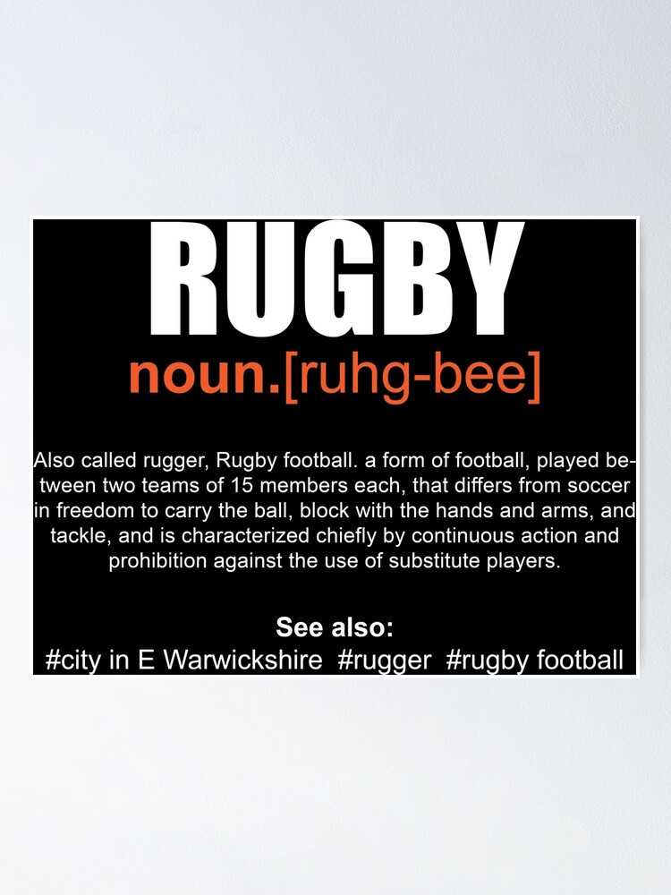 "Rugby Definition" Poster by chrismick42 | Redbubble