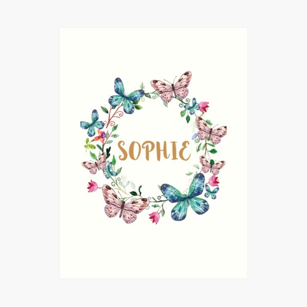 "Sophie Name Hand Lettering" Art Print by tanabe | Redbubble