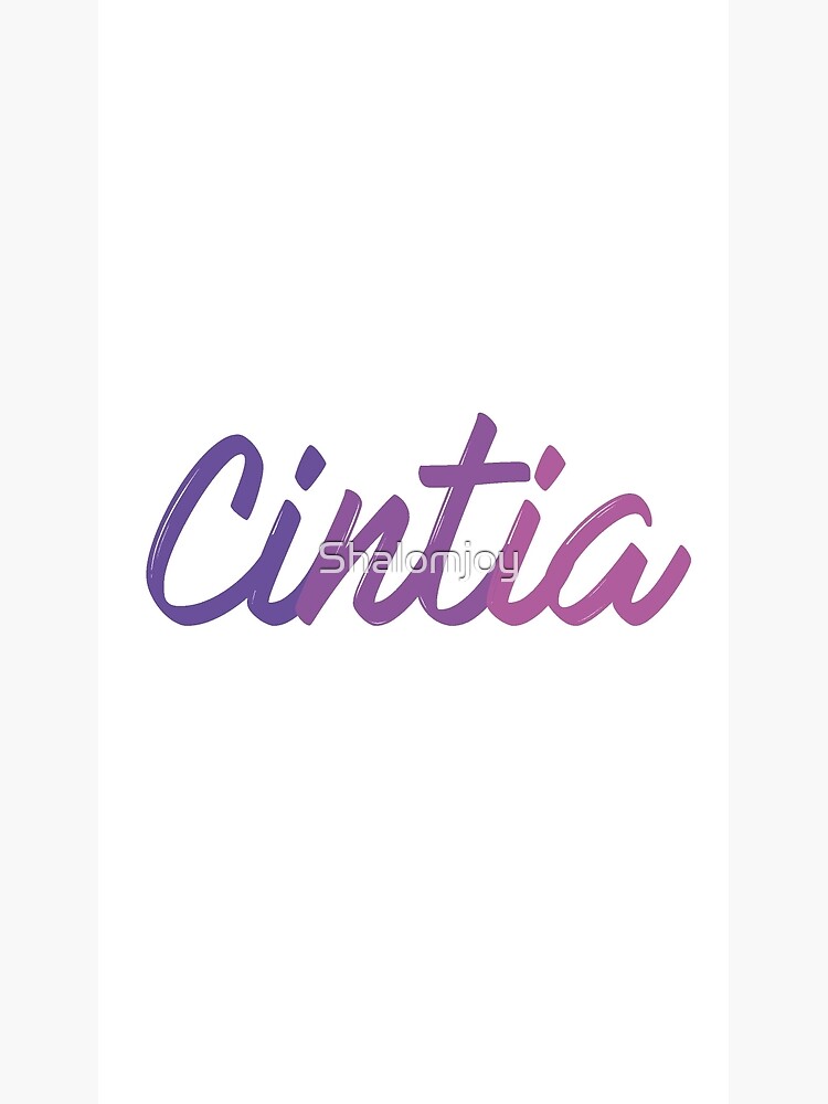 "Cintia" Poster by Shalomjoy | Redbubble