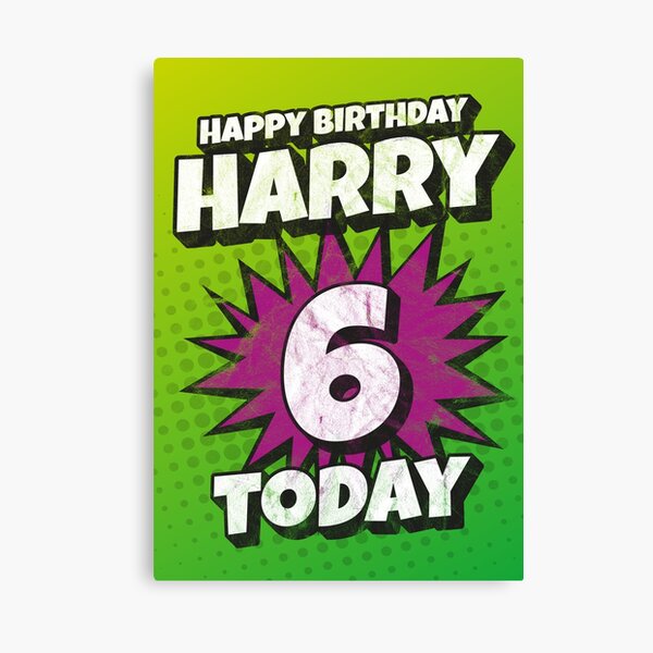 "'Happy Birthday Harry - 6 Today' Kapow Wow Wham Bam Greeting Card ...