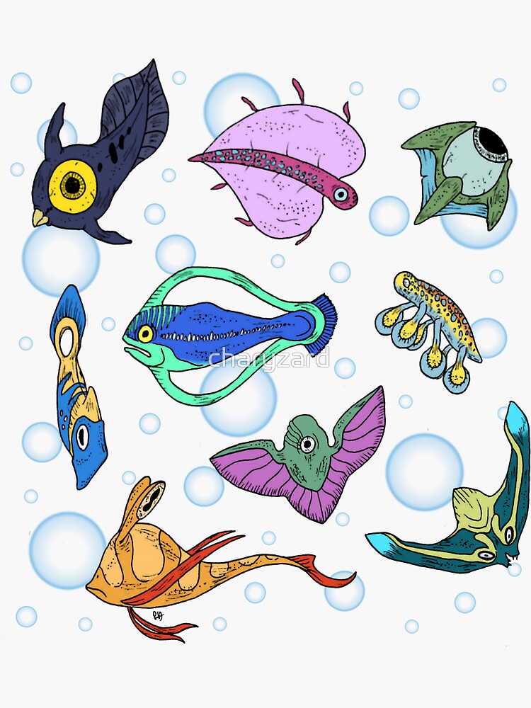 "Subnautica - Fish" Sticker for Sale by charyzard | Redbubble