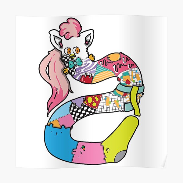 "80's/90's Long Furby " Poster for Sale by StrawberryBuni | Redbubble
