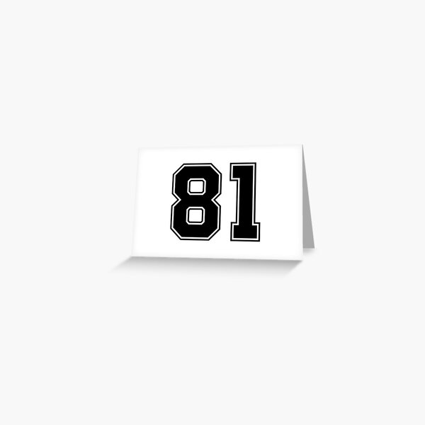 "81 American Football Classic Vintage Sport Jersey Number in black ...