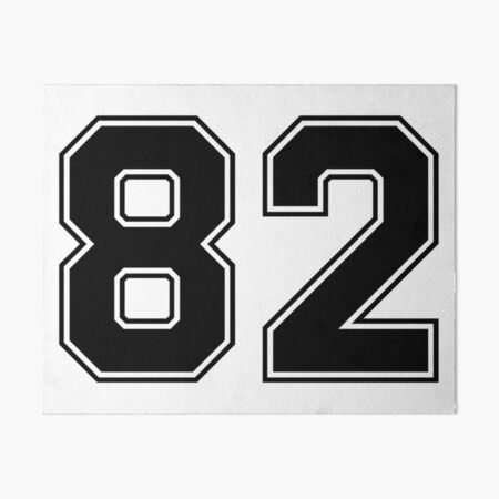 "82 American Football Classic Vintage Sport Jersey Number in black ...